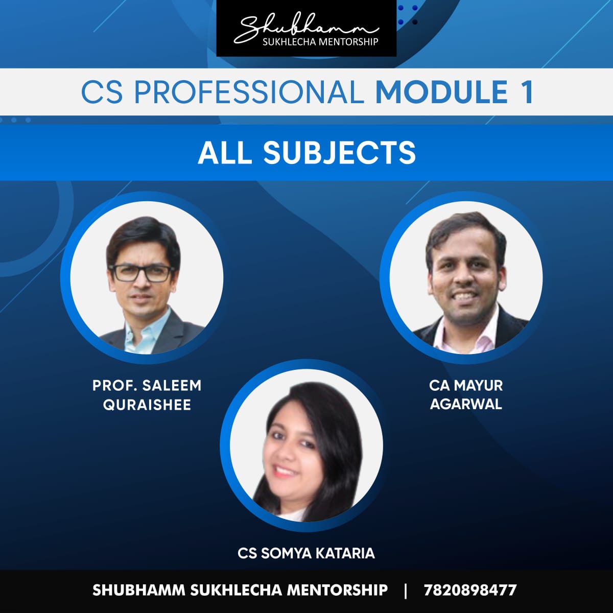 CS Professional – Shubham Sukhlecha Mentorship