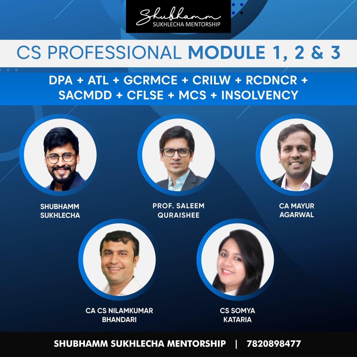 CS Professional – Shubham Sukhlecha Mentorship