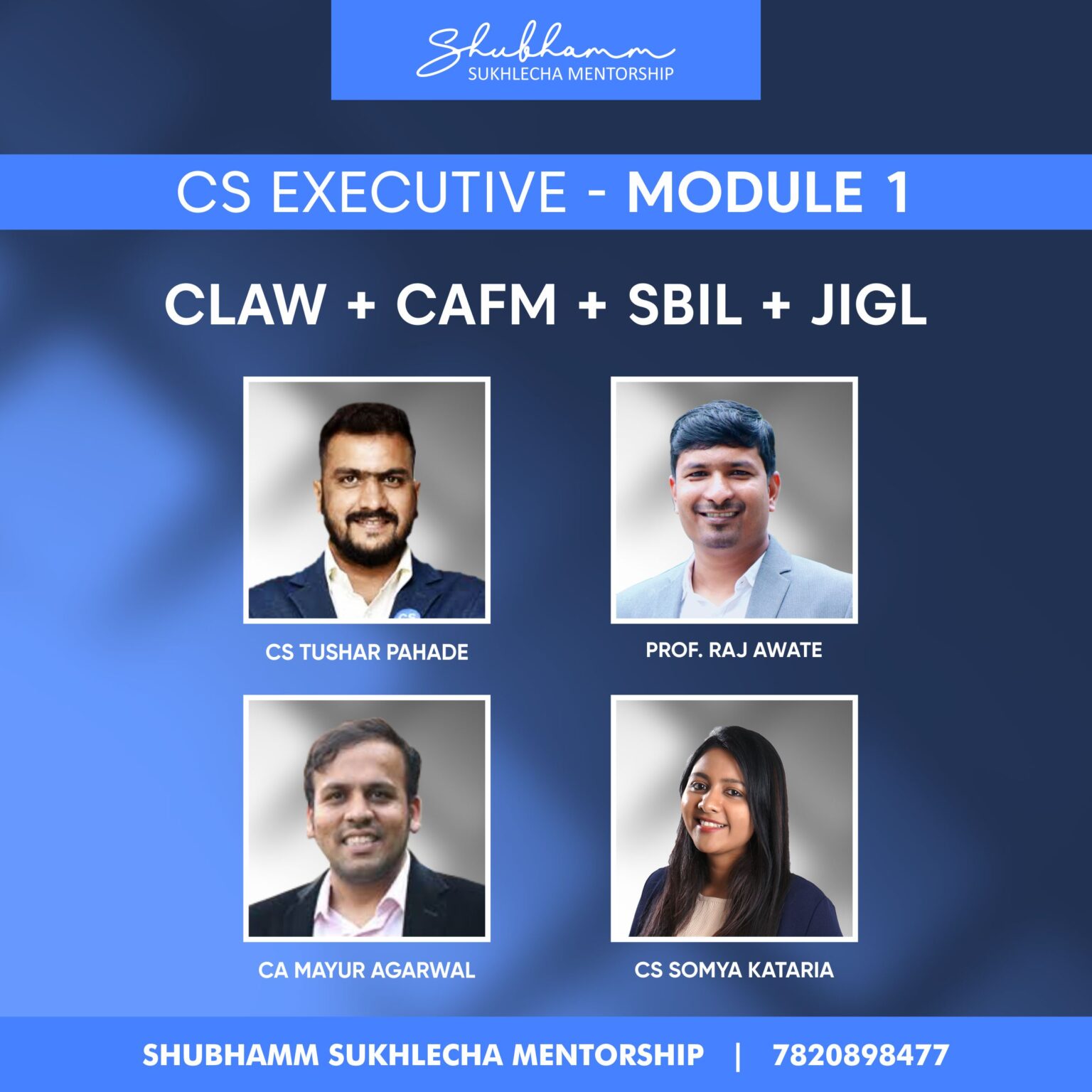 CS Executive – Shubham Sukhlecha Mentorship