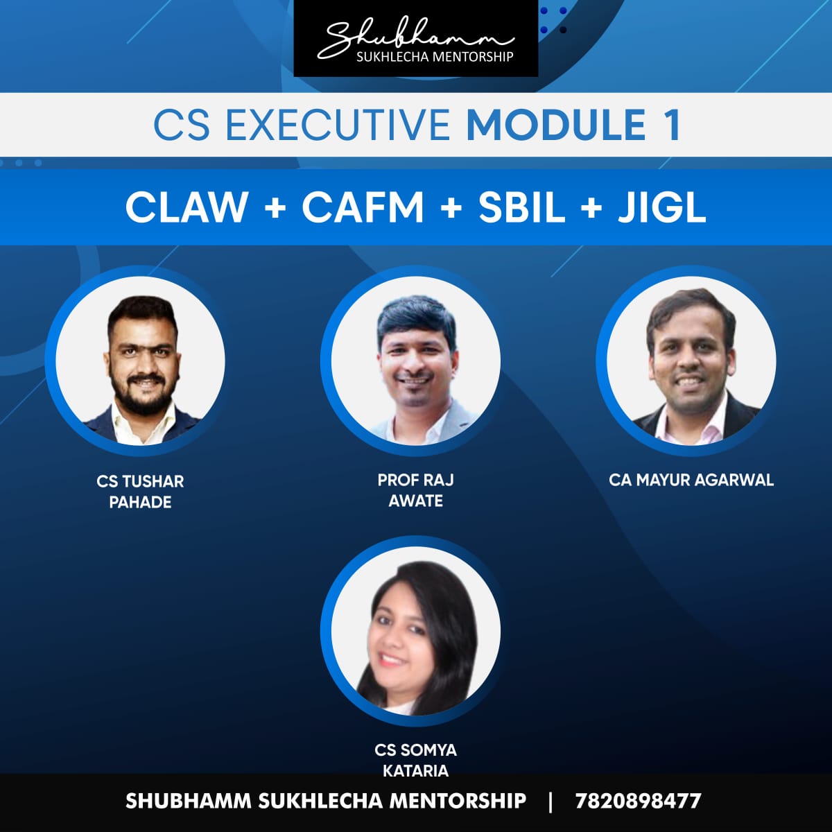 CS Executive – Shubham Sukhlecha Mentorship